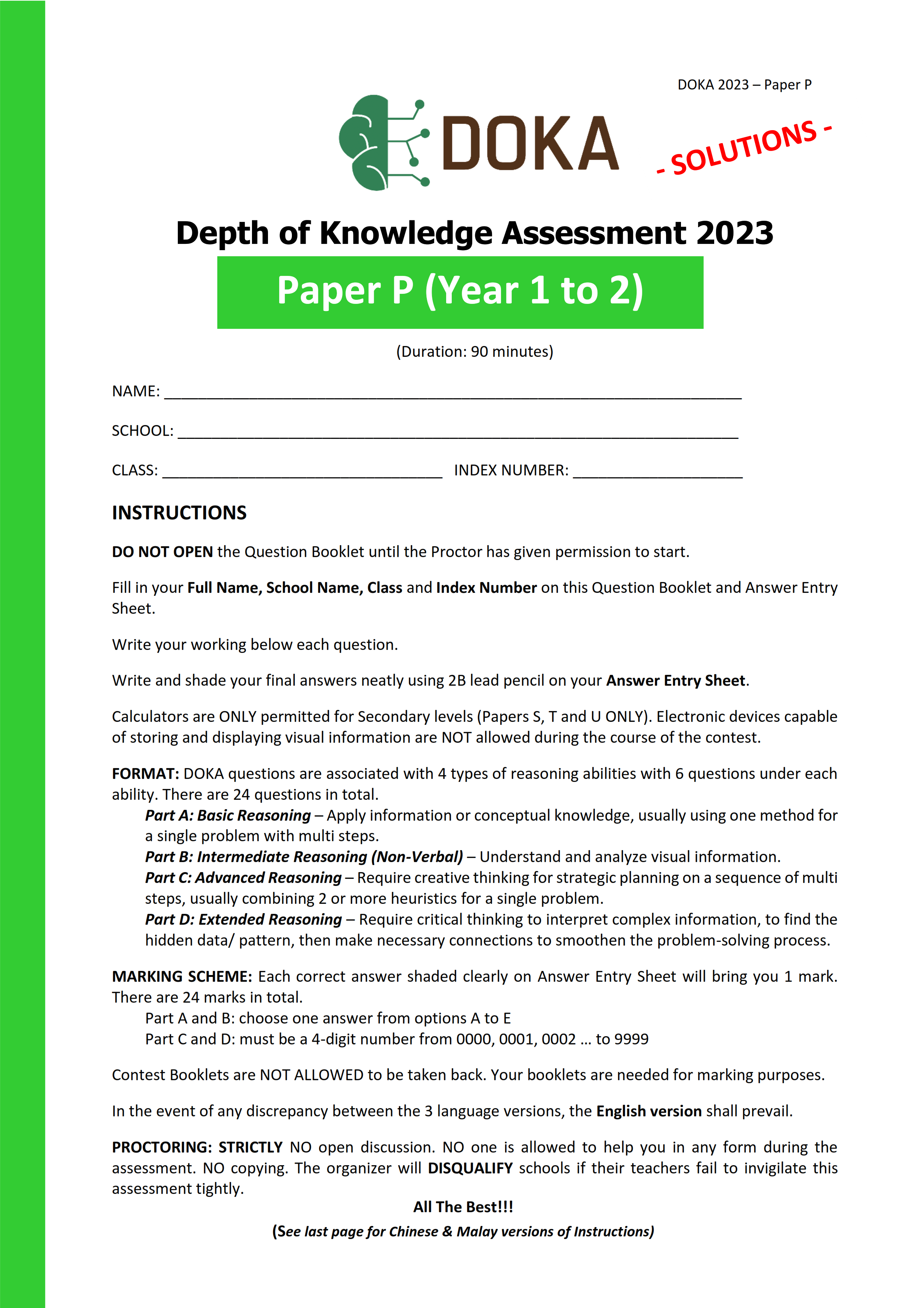 DOKA 2023 Paper P-Grade 1 & 2 – SMO Education Group